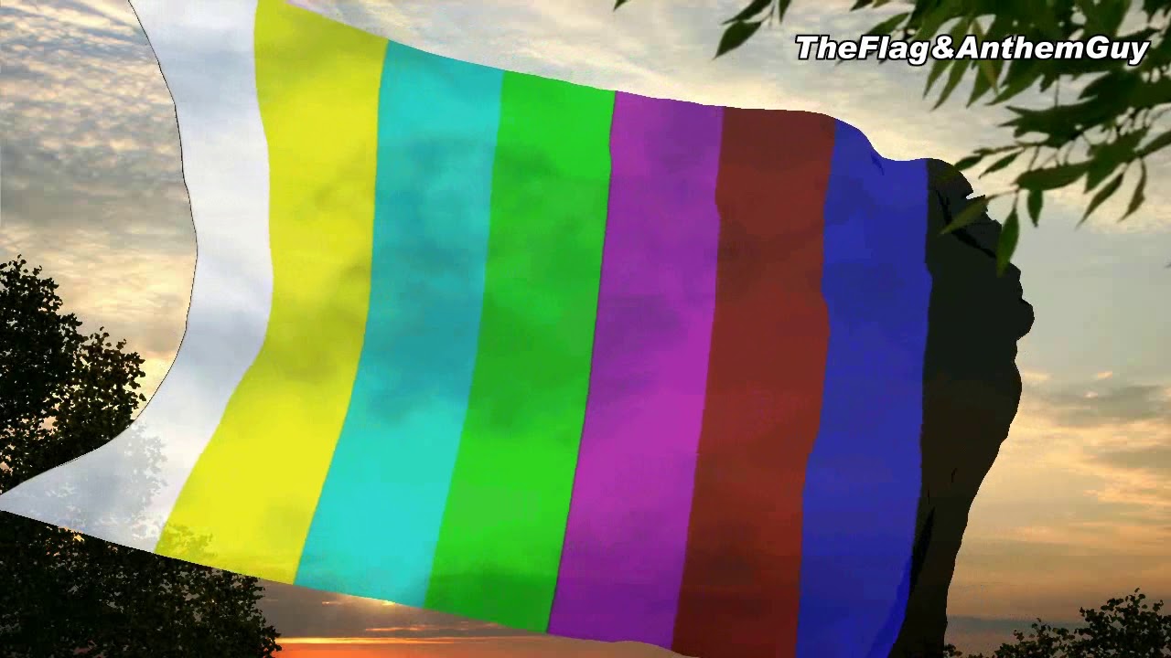TV colour bar flag 400 hz static - YouTube