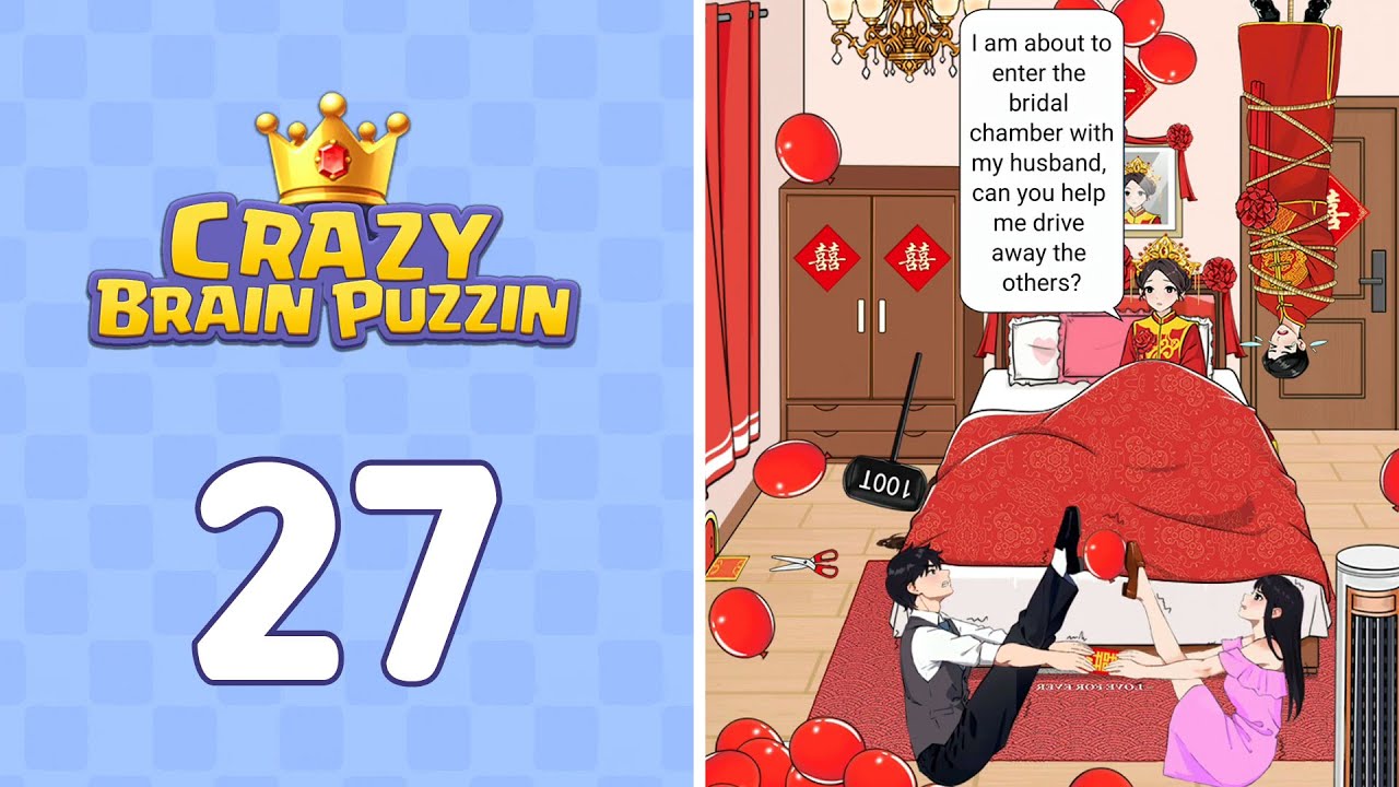 Crazy Brain Puzzle Level 27 Wedding Day | Complete Walkthrough ...