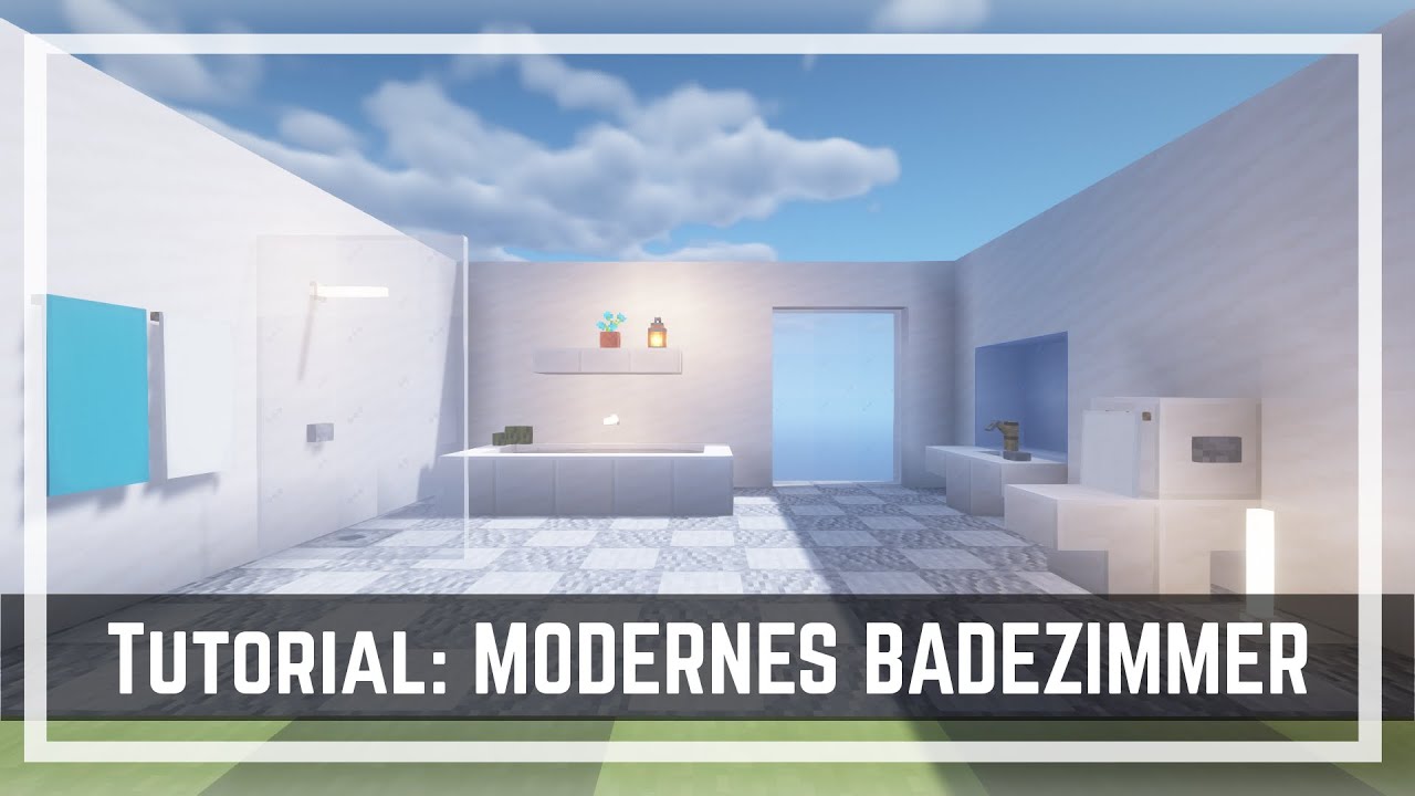 Minecraft: Modernes Badezimmer/Modern Bathroom - Einrichtungs Tutorial - YouTube