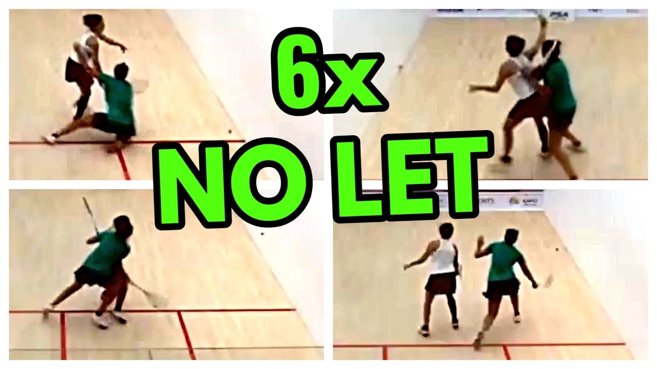SQUASH. Metwally gets 6x NO LET decision in one game! - YouTube