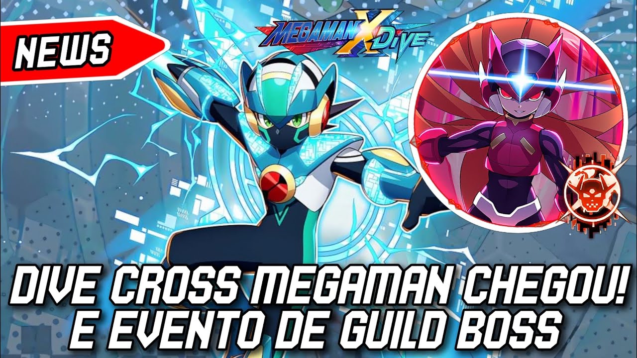 Mega Man X Dive Update: Dive Cross Megaman e Guild Boss Do Omega. - YouTube