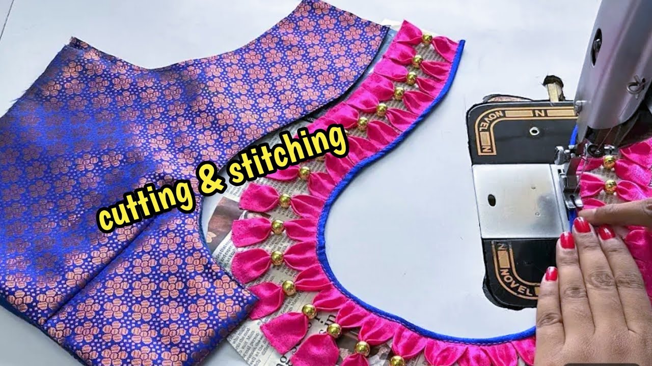designer blouse cutting and stitching - YouTube
