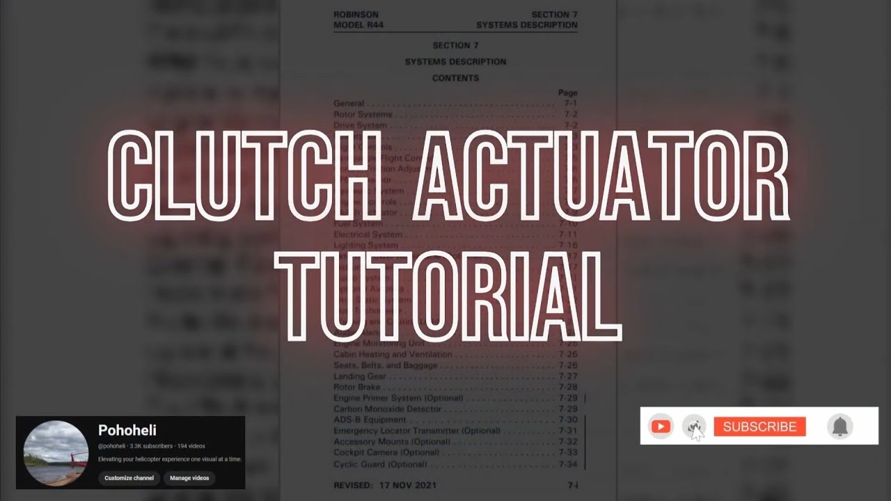 Robinson Clutch Actuator Tutorial - R22 and R44 Helicopter - YouTube