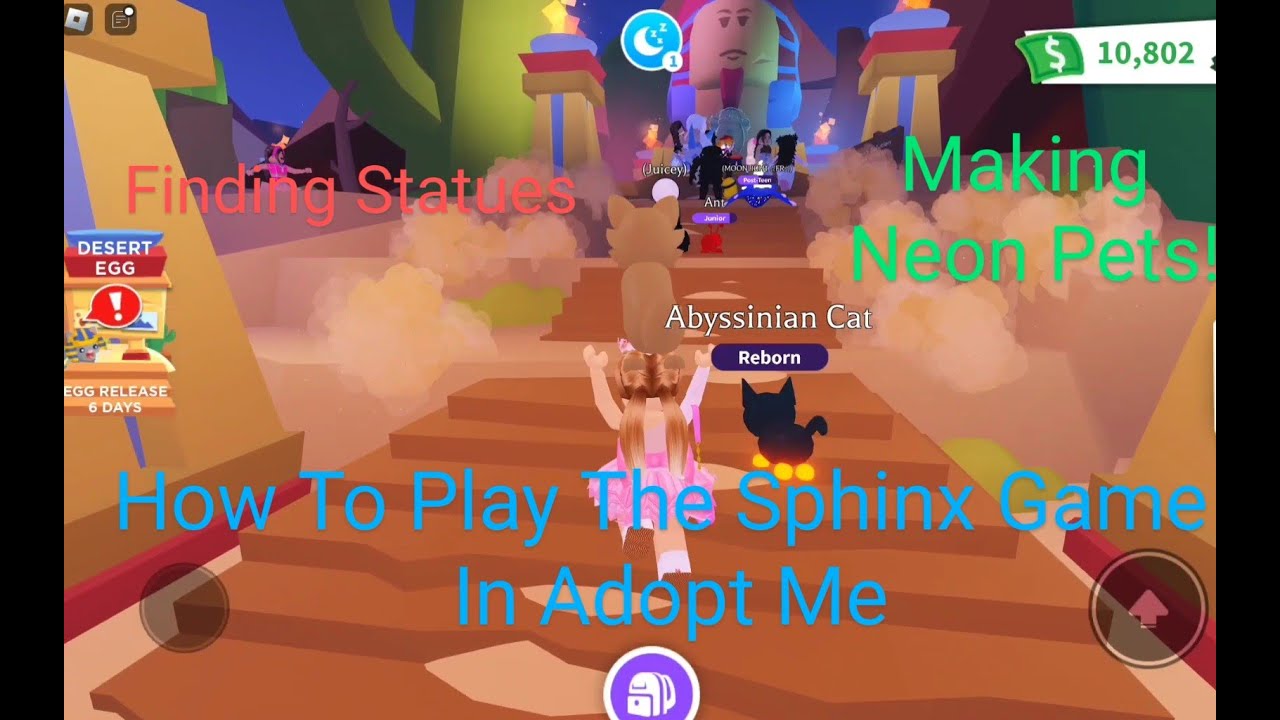 Adopt Me Update Sphinx Mystery Finding Statues, Desert Egg & Making ...
