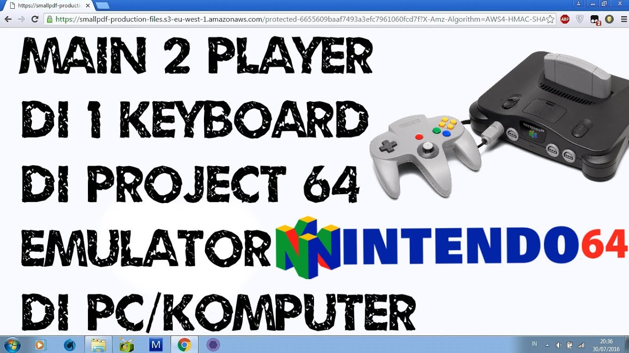 Cara Main 2 Player di 1 Keyboard di Project 64 Emulator Nintendo 64 di ...