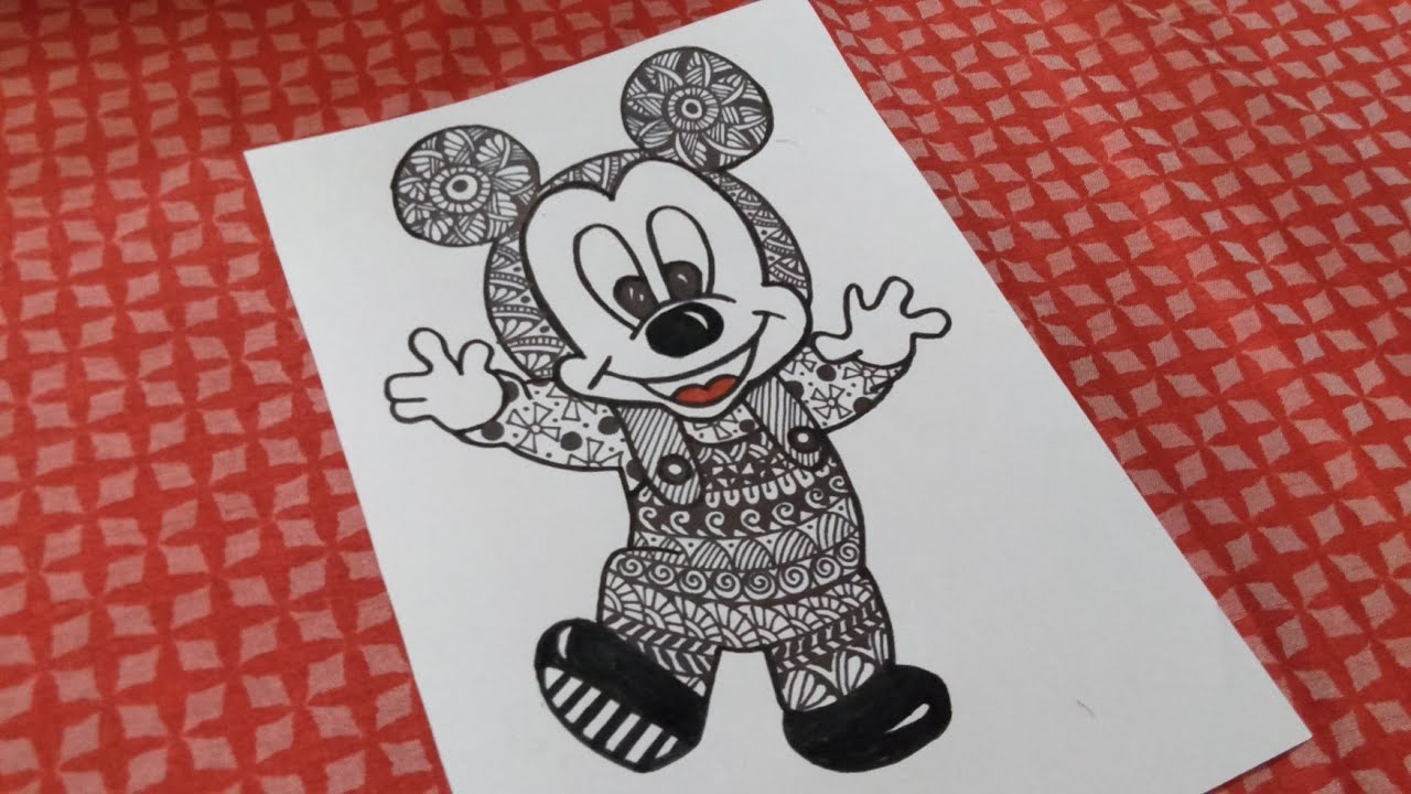Mickey mouse Mandala drawing |Mandala art| | doodle drawing|cartoon ...