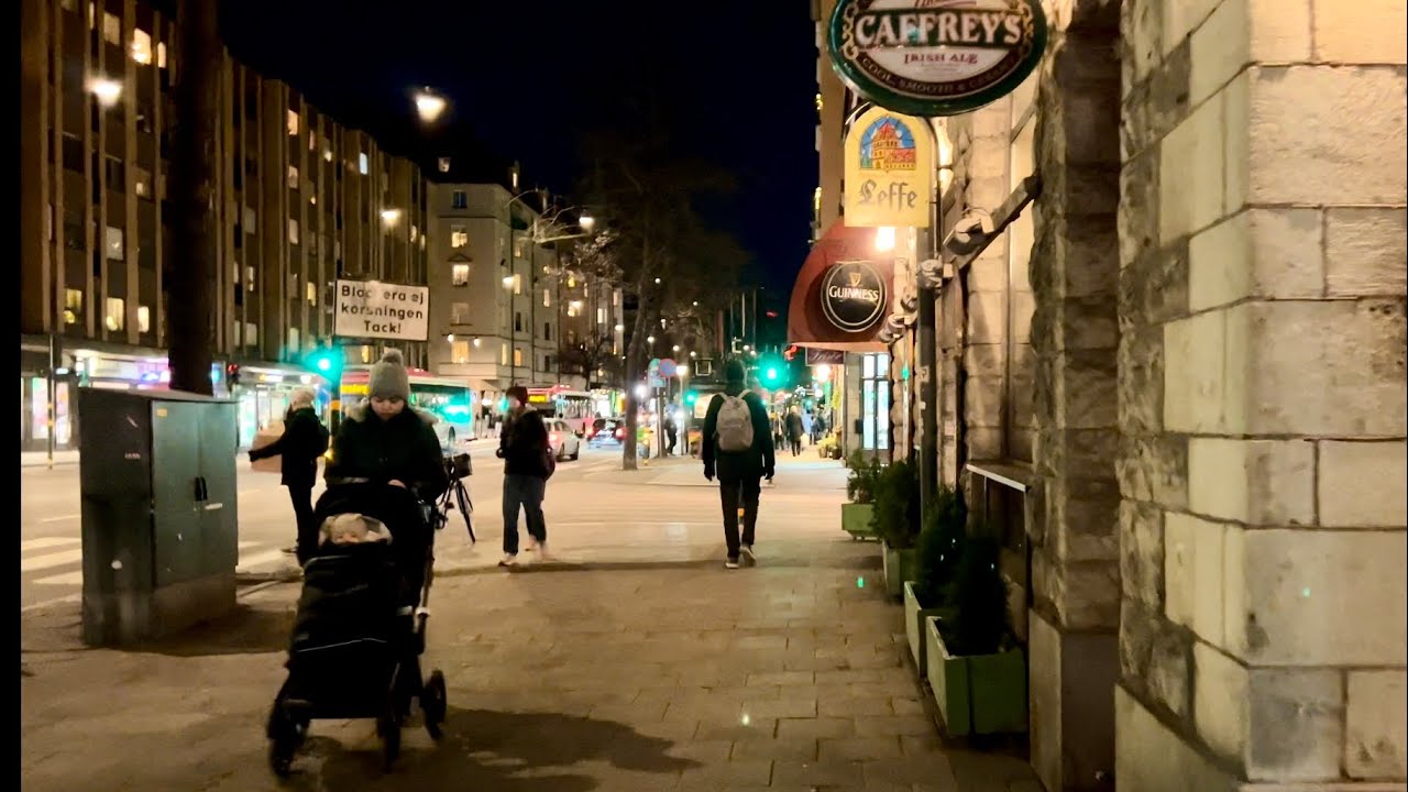 Stockholm Walks: Odengatan - Jarlaplan on a dark November afternoon ...