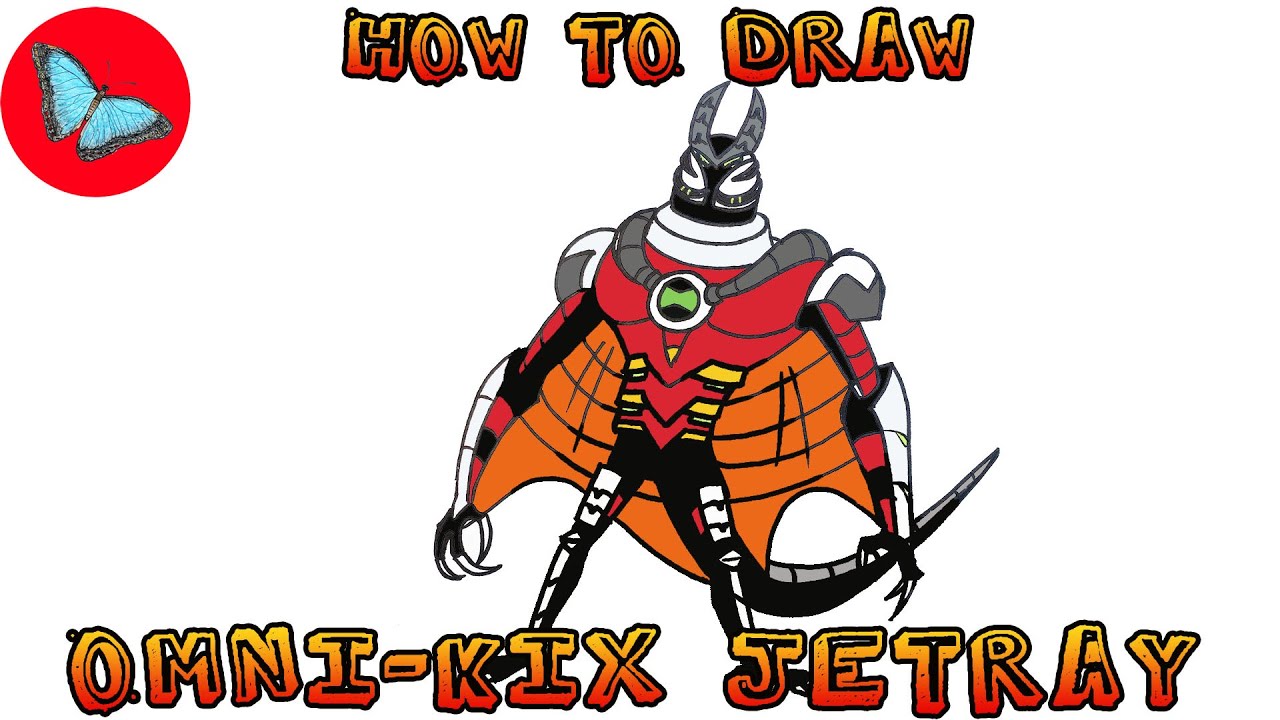 How To Draw Omni-Kix Jetray From Ben 10 | Drawing Animals - YouTube