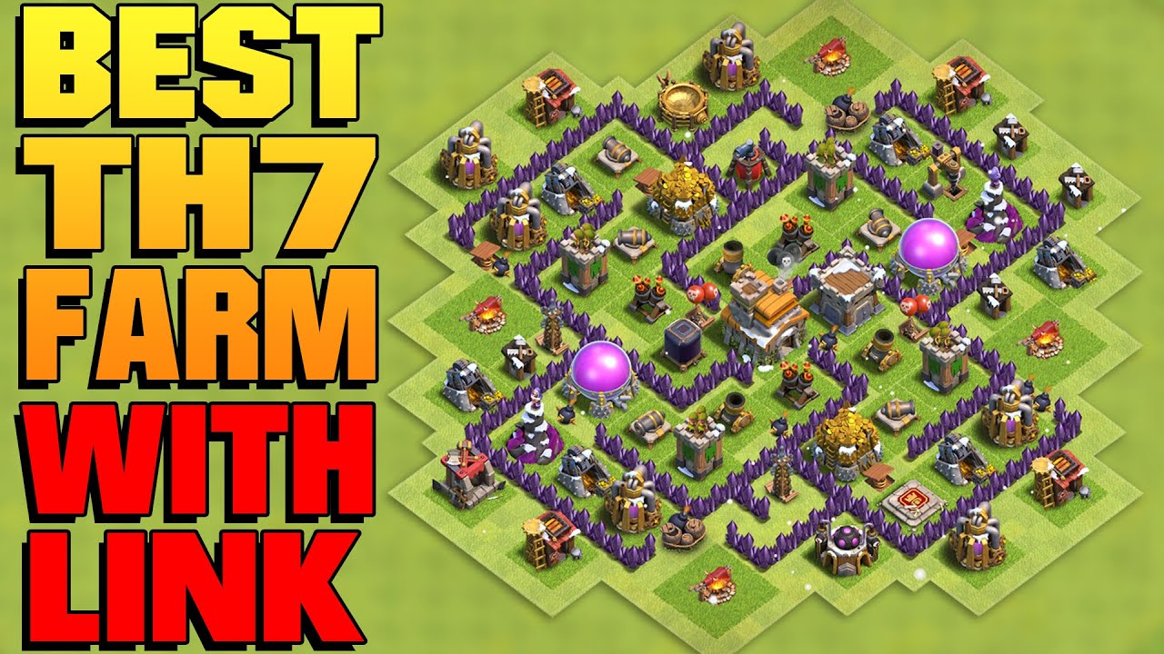 NEW BEST! TH7 Trophy/Farming Base 2020 | Th7 Base With COPY LINK ...