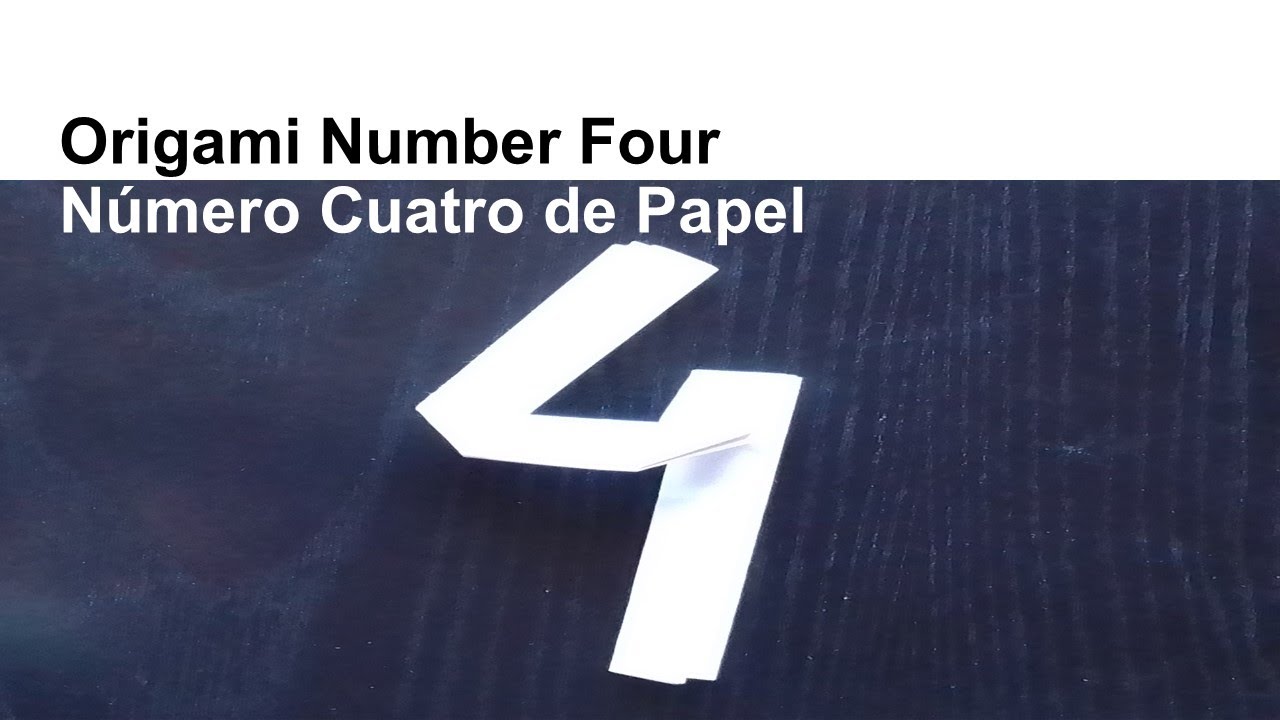 How to Make an Origami Paper Number 4, DIY Writing Crafts - Cómo Hacer ...