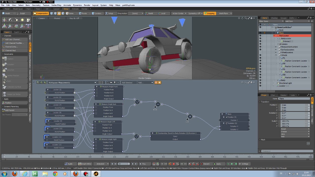 The Foundry MODO - Animation Basics Part 08 - Car Rig (modo 701) - YouTube