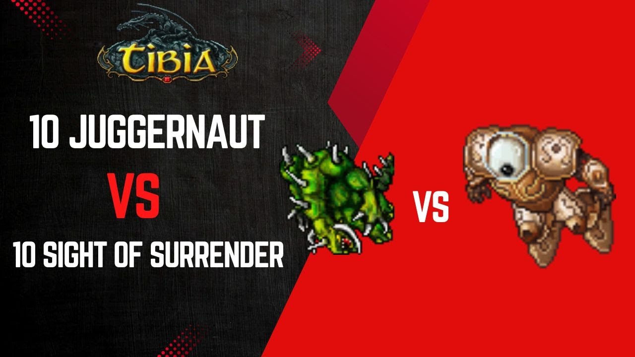 🟢10 Juggernaut vs 10 Sight of Surrender🛡️ | Tibia Versus⚔️ - YouTube