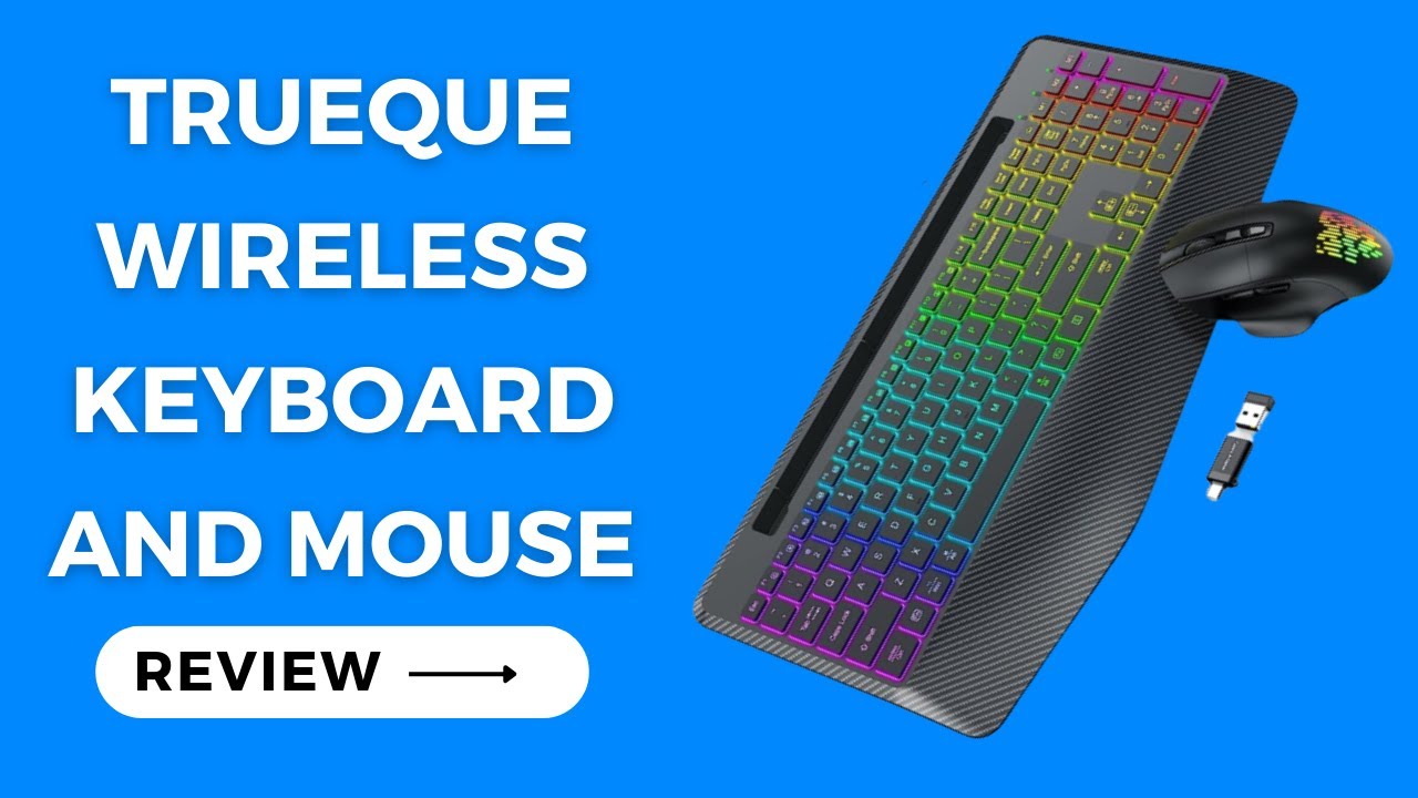 Trueque Wireless Keyboard and Mouse with 9 Colored Backlit Review - YouTube