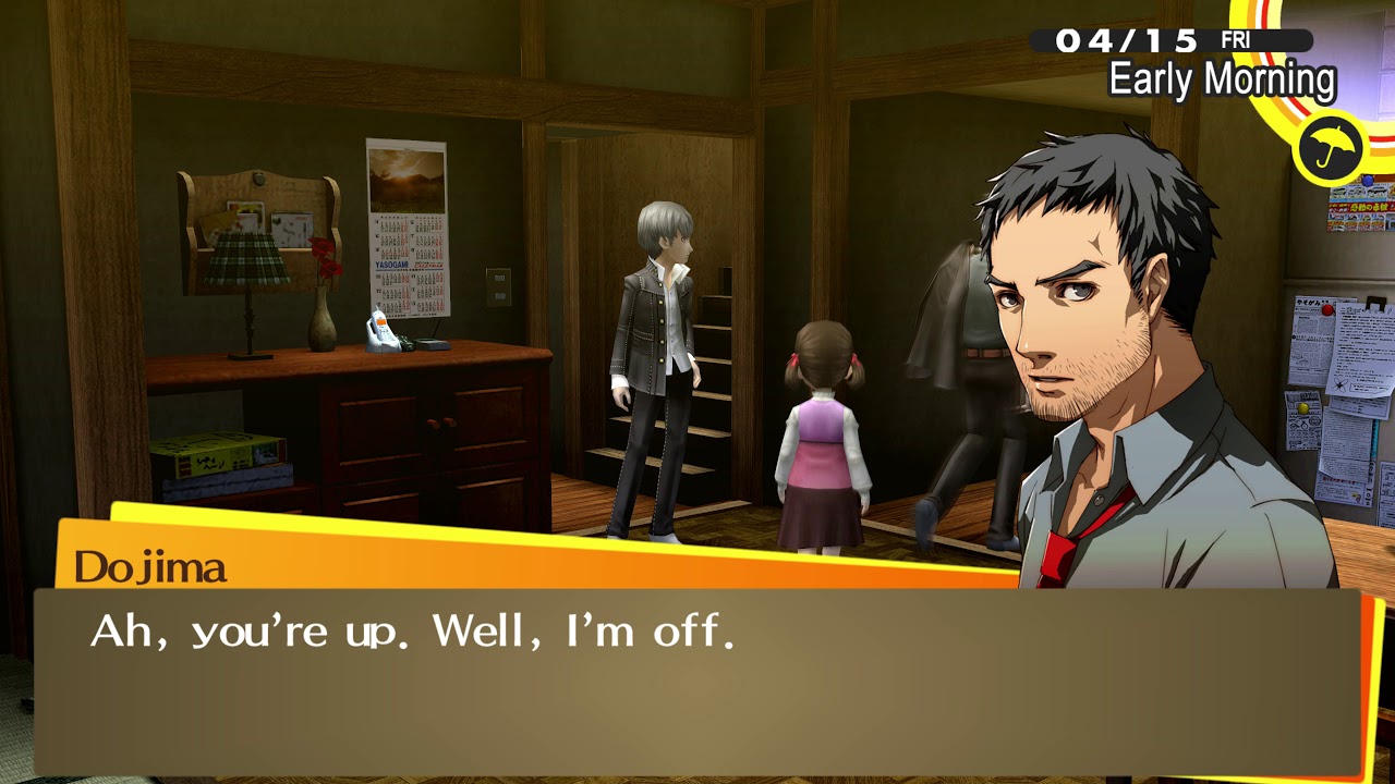 Persona 4 Golden - 4/15 Fri Dojima Residence: Go to Bed: Cutscene ...