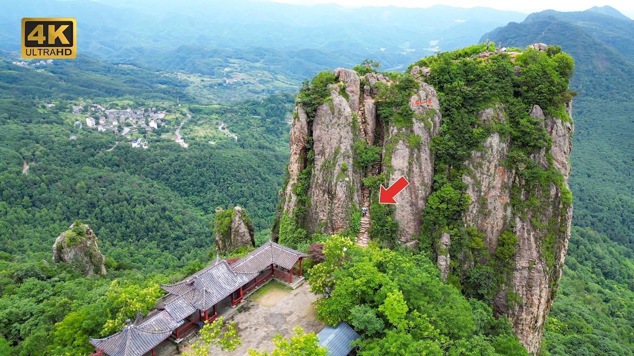 Exploring China's Hidden Mountain: Defying the 90° Sky-High Ladder ...