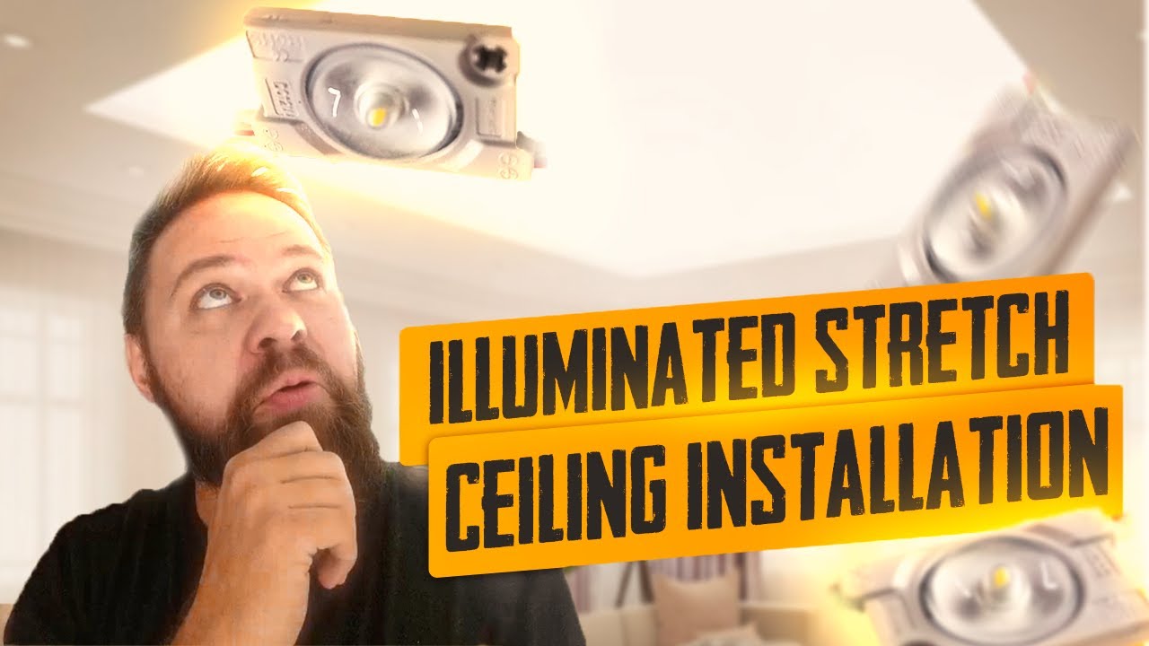 How to make a light ceiling? Illuminad stretch ceiling installation tutotial - YouTube