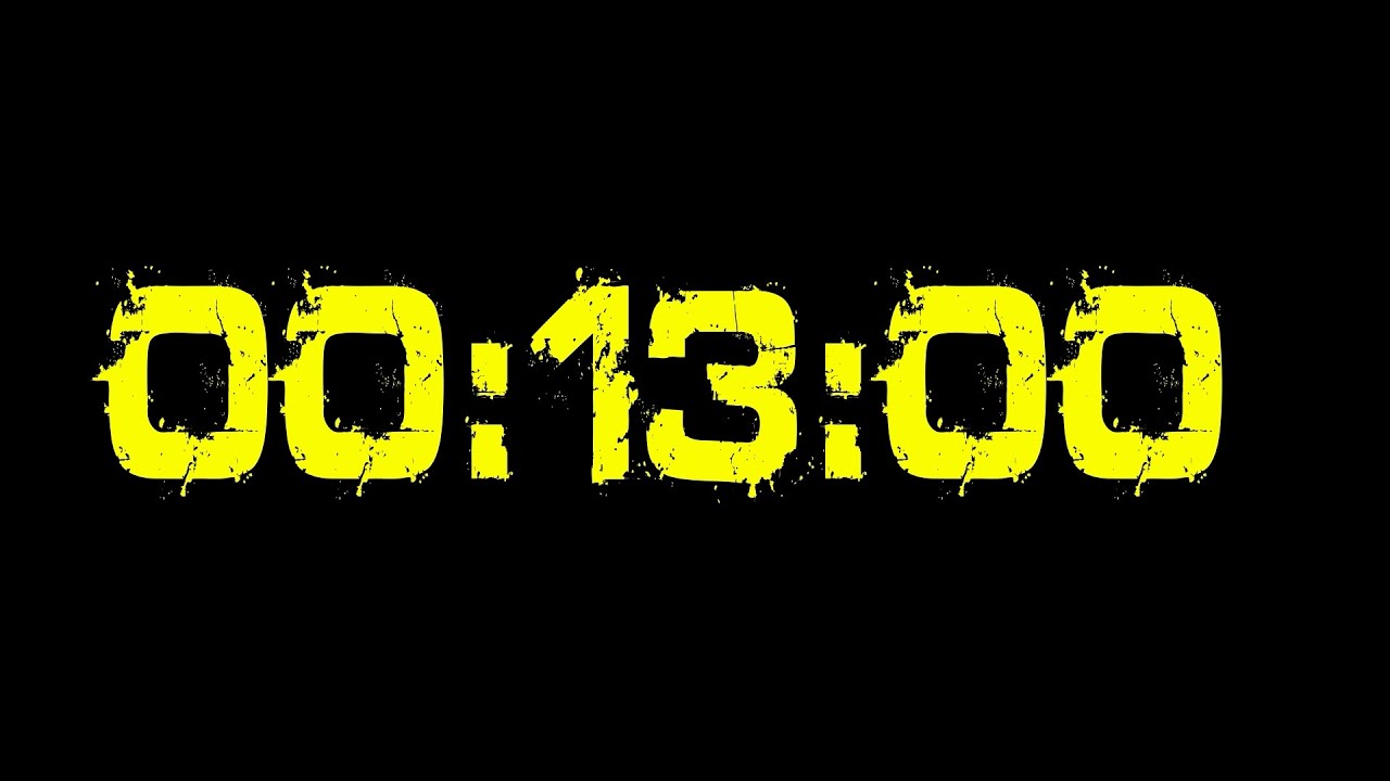 13 minutes yellow timer (countdown without sound) - YouTube