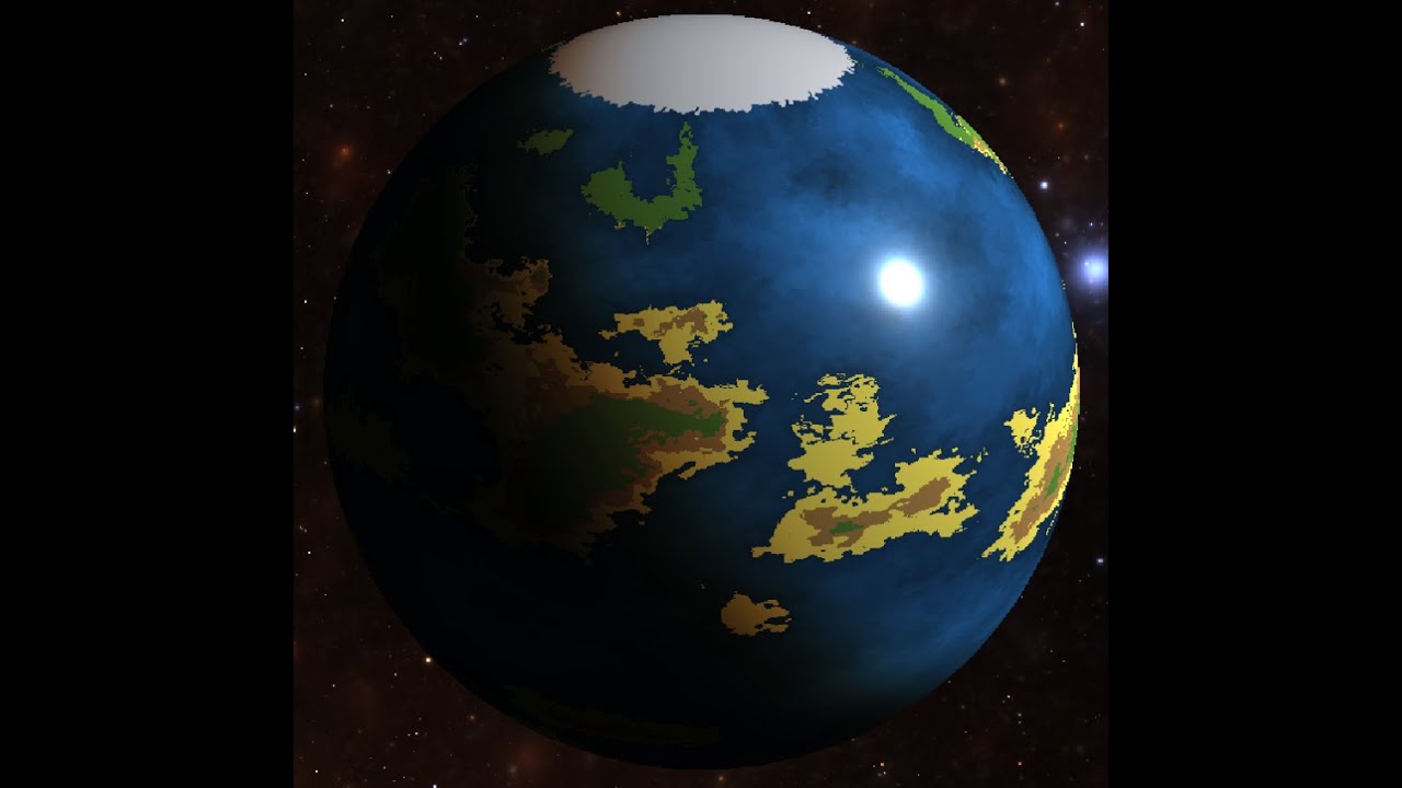 Planet generator - continents. - YouTube
