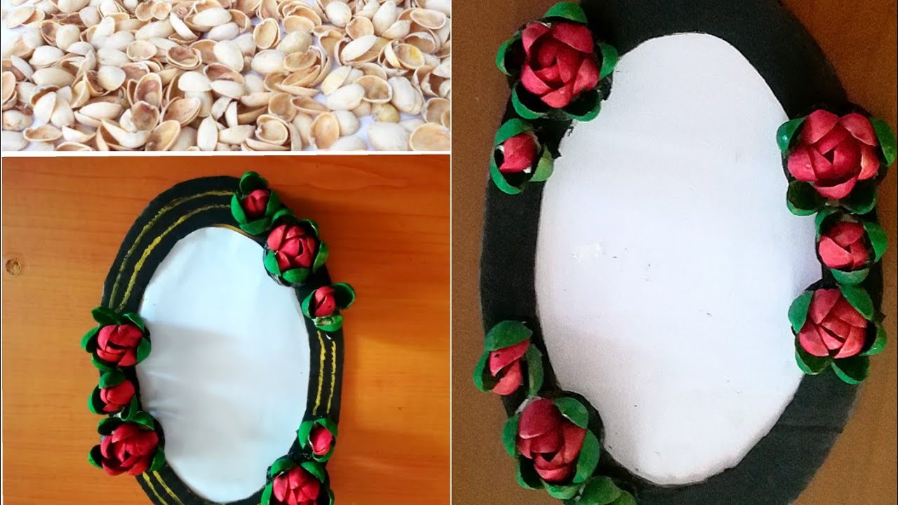 Pista Shell Craft Ideas | DIY Pista Shell Photo Frame | Best Out Of ...
