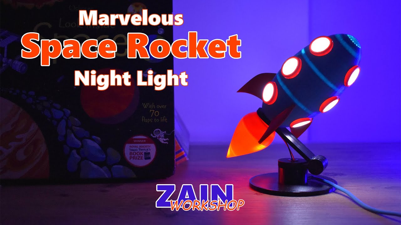 Space Rocket Night Light for Kid's Room, - YouTube