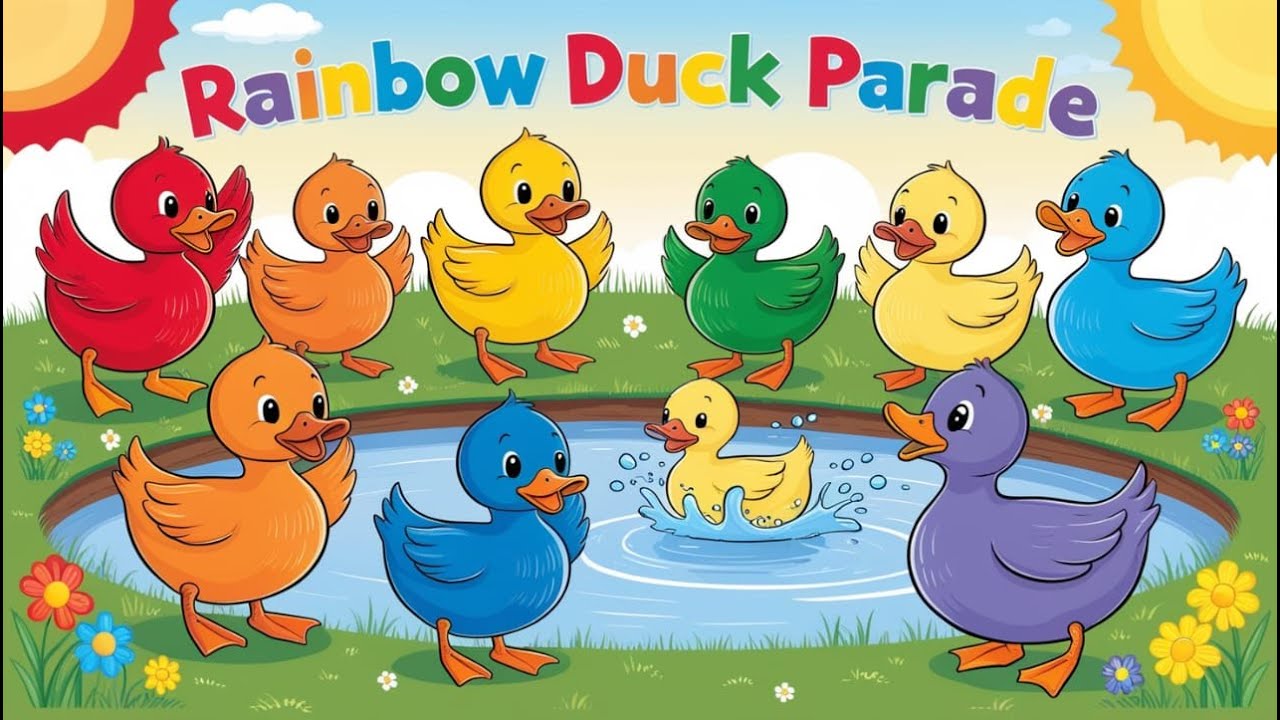 Rainbow Duck Parade | Duck Song | Animal Song | Nursery Rhymes | Kids ...