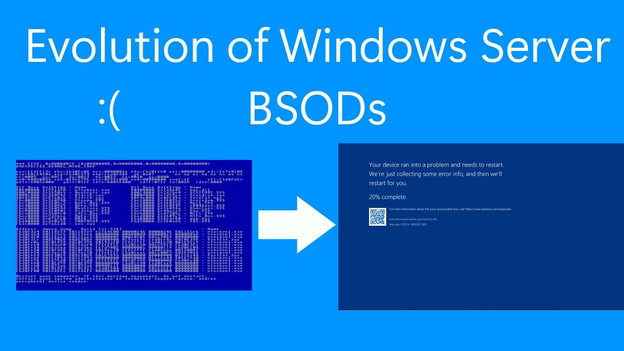 The evolution of Windows Server BSODs (1993-2022) - YouTube