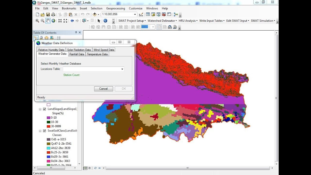 Weather Data Definition || Write Input Table || Edit SWAT Input || Run ...