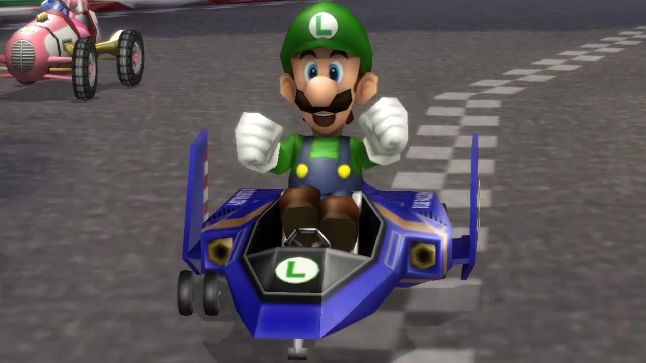 Luigi on Blue Falcon in Mario Kart Wii - YouTube
