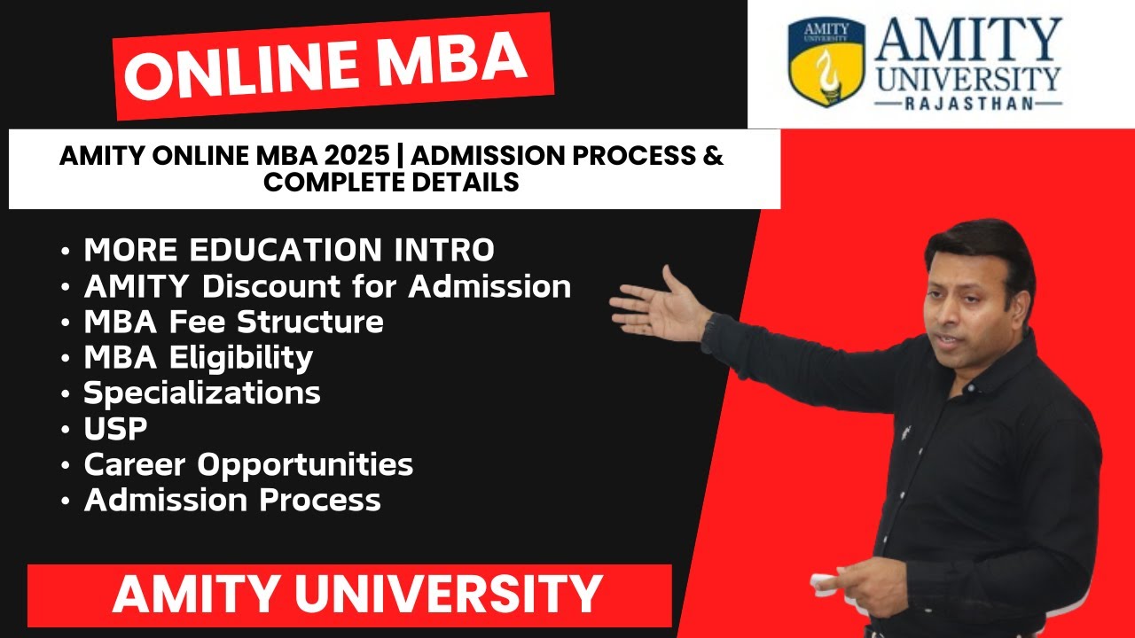 Amity Online MBA 2025 | Admission Process & Complete Details - YouTube