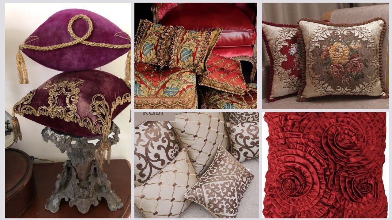 Awesome fancy cushions Glittery gold embellished #cushions - YouTube