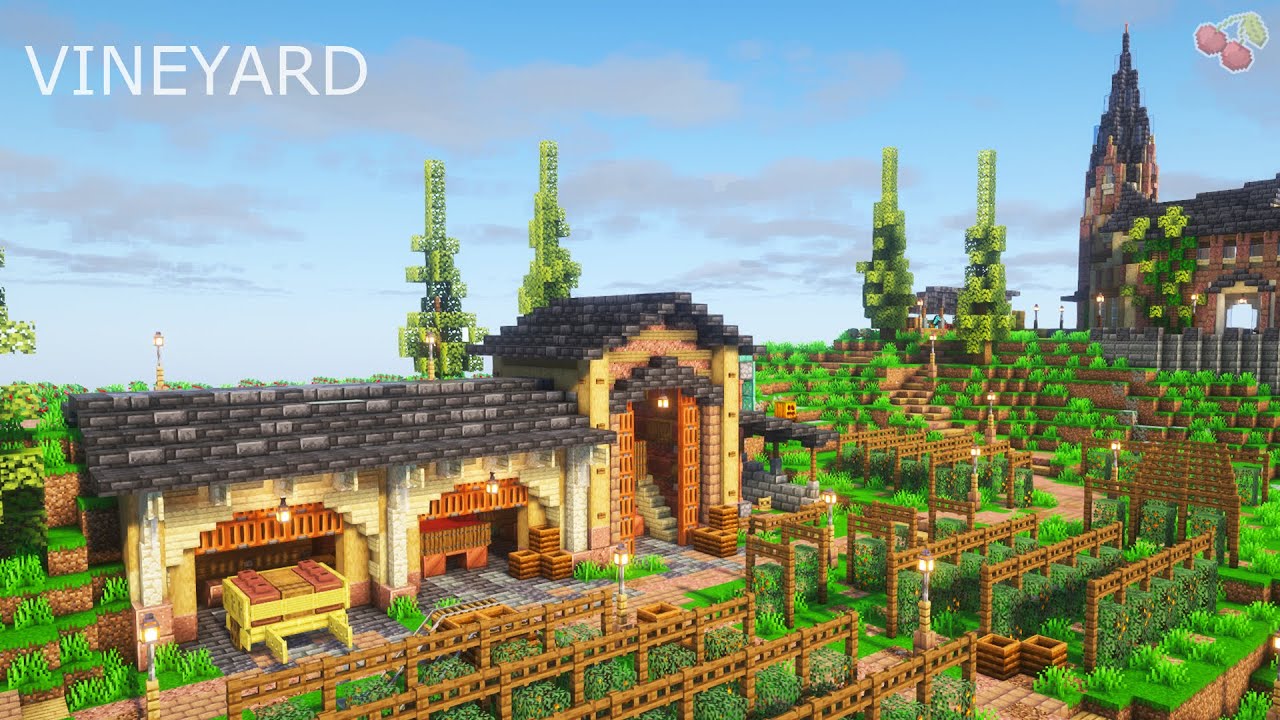 Minecraft Mountaintop Vineyard - Detailed Starter House - YouTube