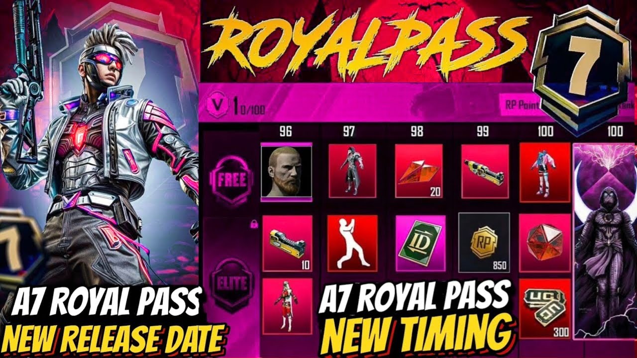 🔥A7 ROYAL PASS // 1 TO 100 RP REWARDS // ACE 7 ROYAL PASS LEAKS ( A7 ROYAL PASS PUBG MOBILE/BGMI ...