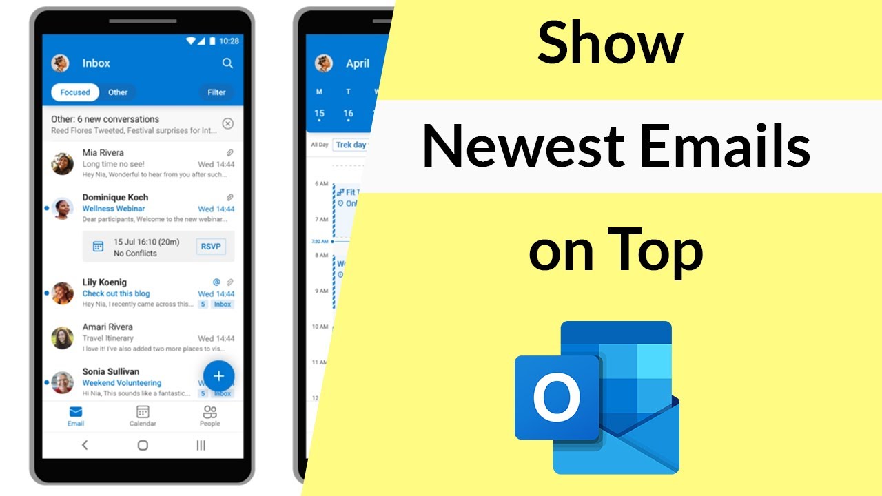 How to Turn On Newest Emails on Top in Microsoft Outlook App? - YouTube