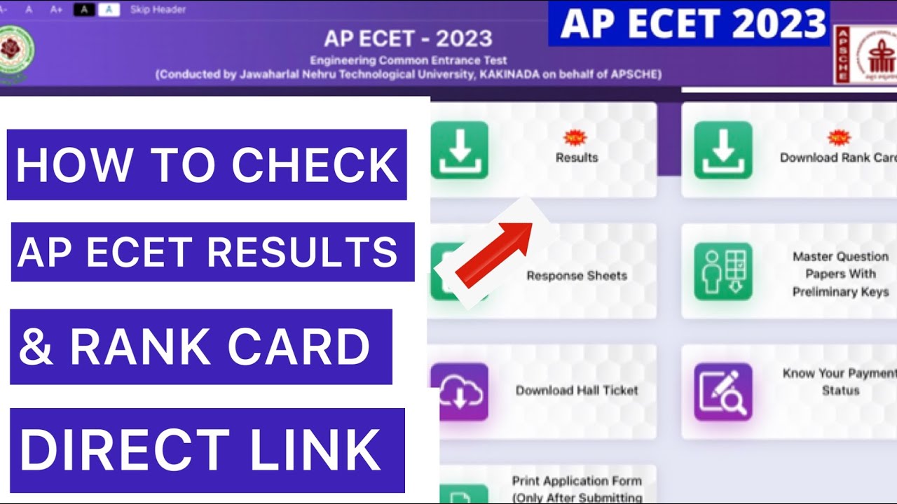 HOW TO CHECK AP ECET 2023 RESULTS | AP ECET RANK CARD 2023 PROCESS ...