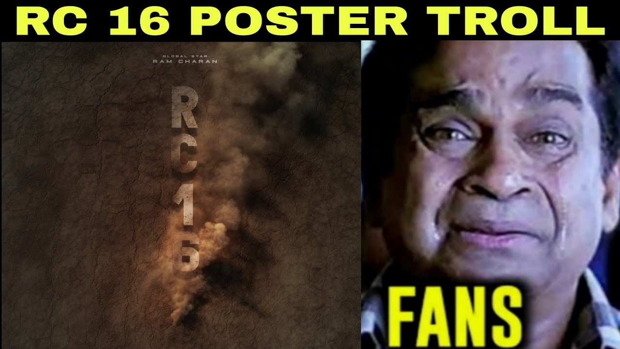 rc 16 poster troll / ram charan / buchi babu / janhvi kapoor / rc 16 ...