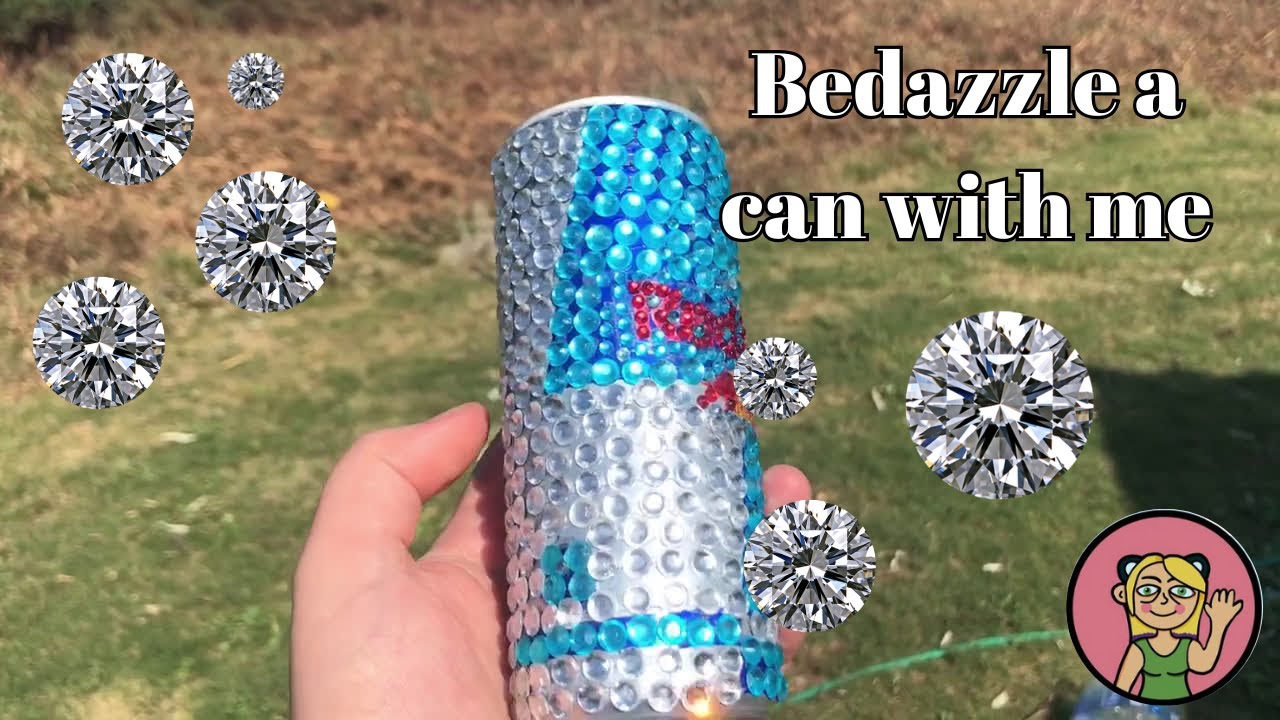 Bedazzling a Red Bull can - YouTube