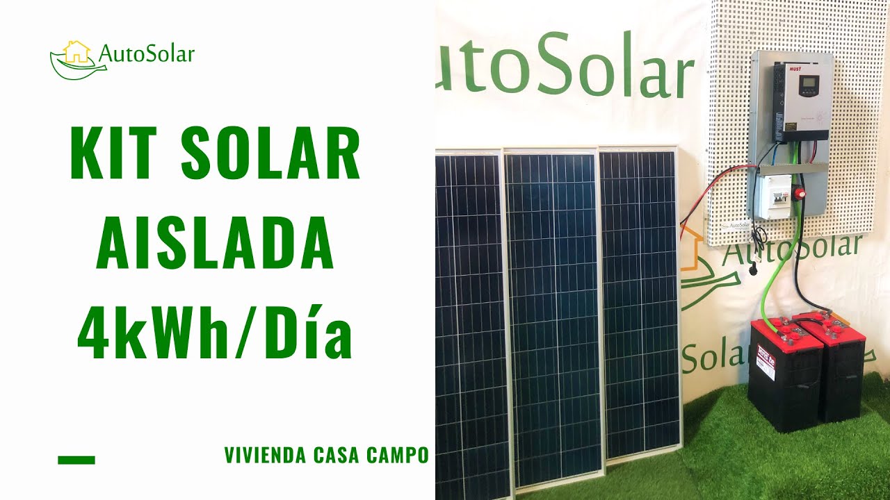 Kit Solar Casa Campo 1000W 12V 4kWh/día | Autosolar - YouTube