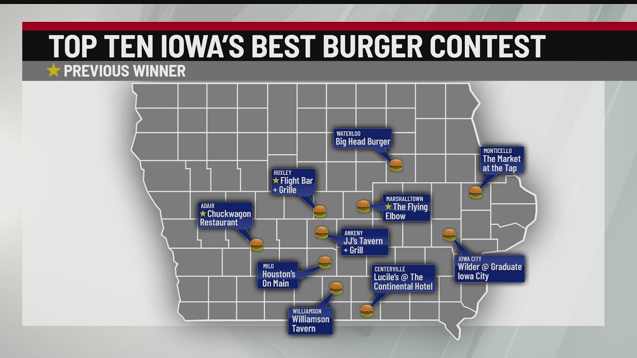 Three past contest winners competing for 2024 Iowa's Best Burger title ...