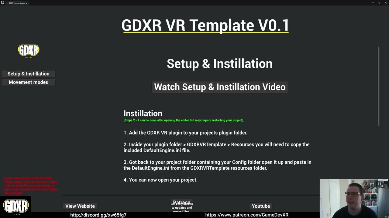 GDXR VR Template Plugin - Setup And Instillation - Unreal Engine 5.1 (Patreon Download) - YouTube