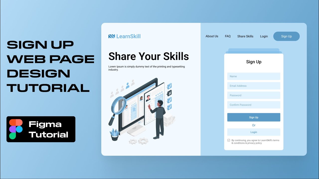 Sign Up Web Page Design Using Figma - YouTube
