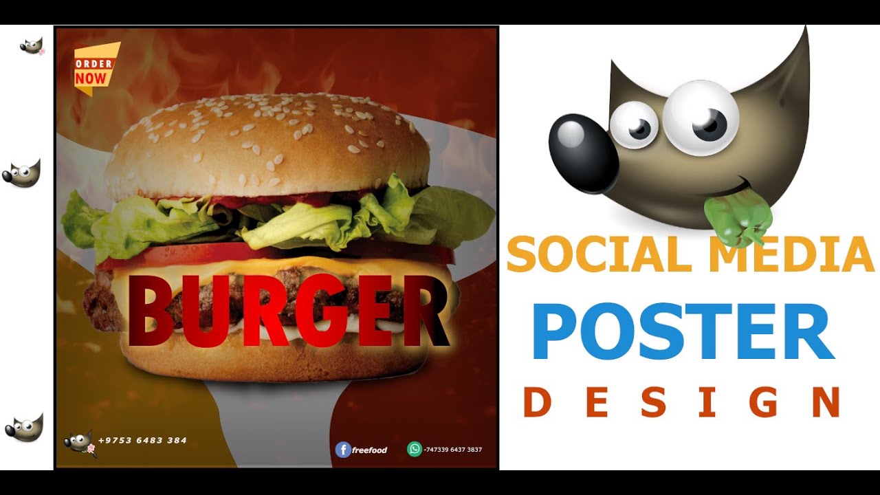 GIMP TUTORIAL | HOW TO MAKE A SOCIAL MEDIA POST design in GIMP ...