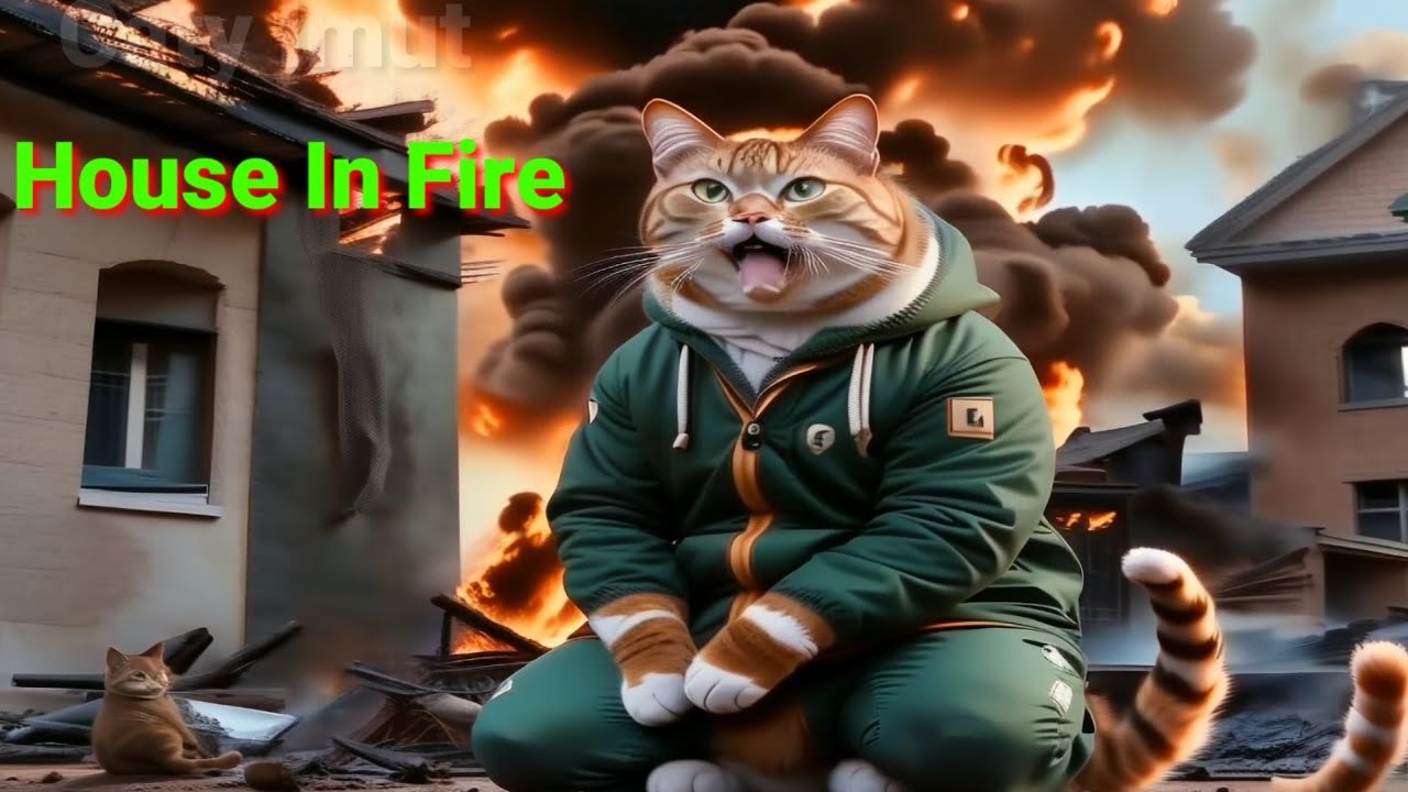Cat, House In Fire #cat #catlover - YouTube