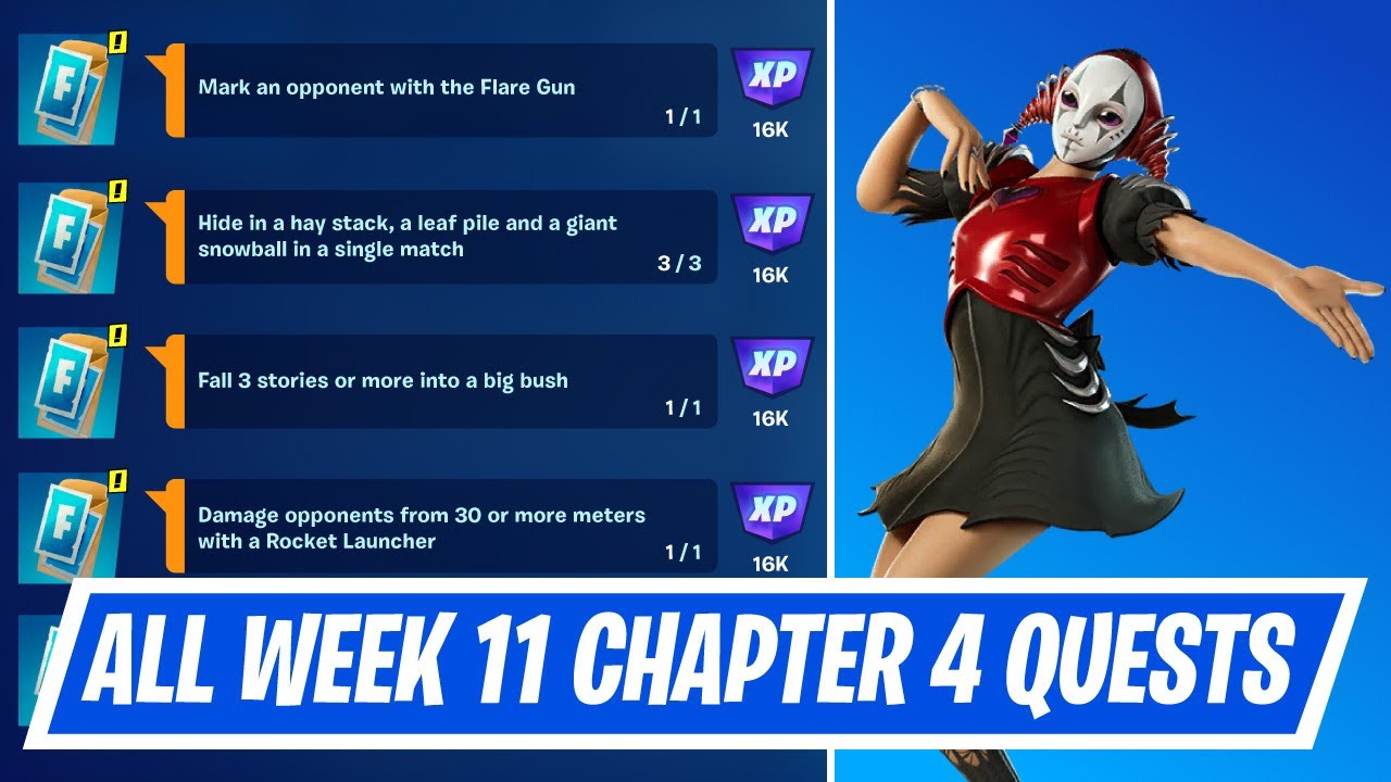 Fortnite Complete All Week 11 Quests - How to complete Stealthy ...