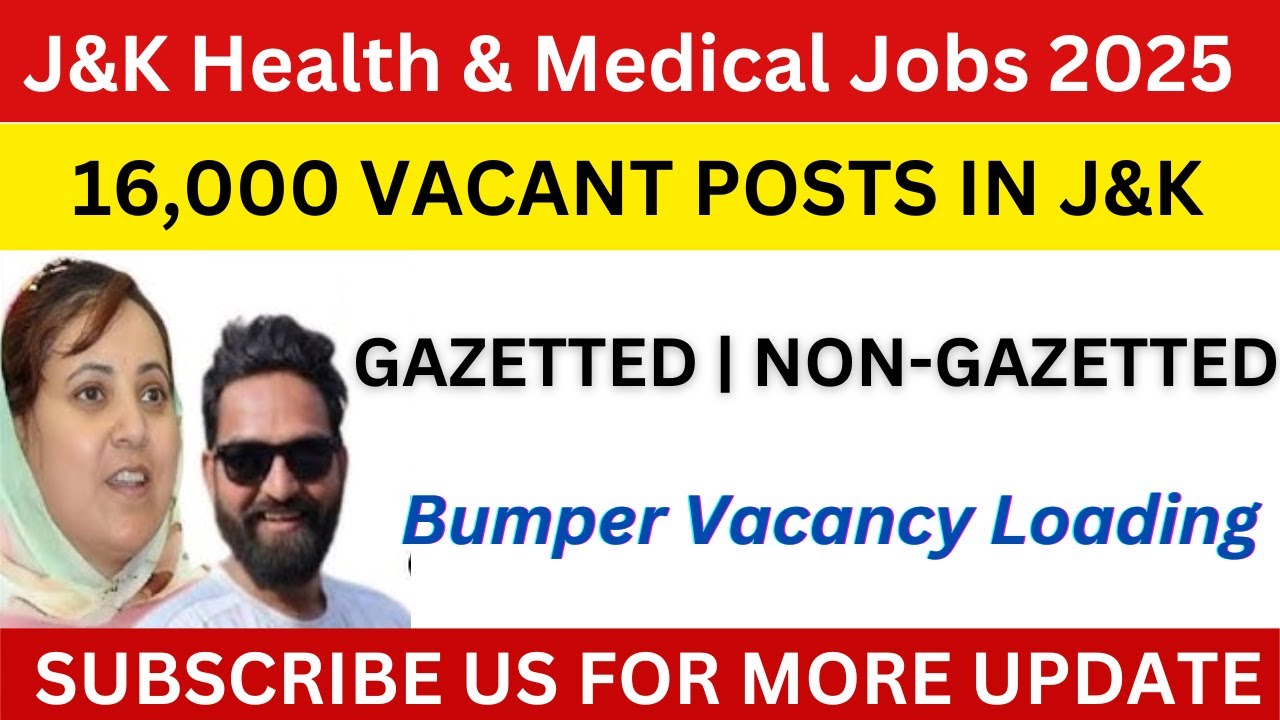 16,000 Posts Vacant in J&K Health Department | Health & Medical ...
