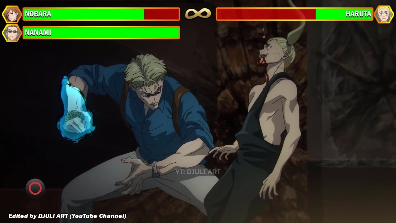 Nanami Vs Haruta Shigemo With Healthbars | Jujutsu Kaisen Season 2 ...