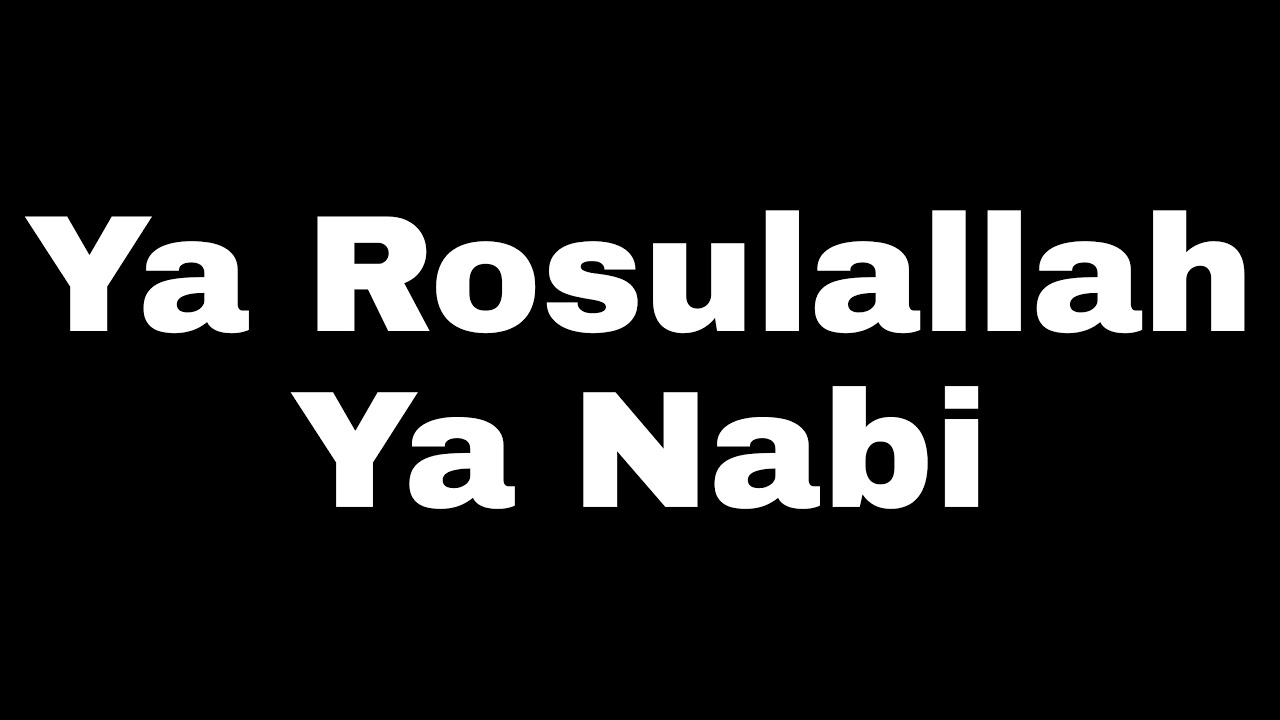 🔴Sholawat Ya Rosulallah Ya Nabi - YouTube