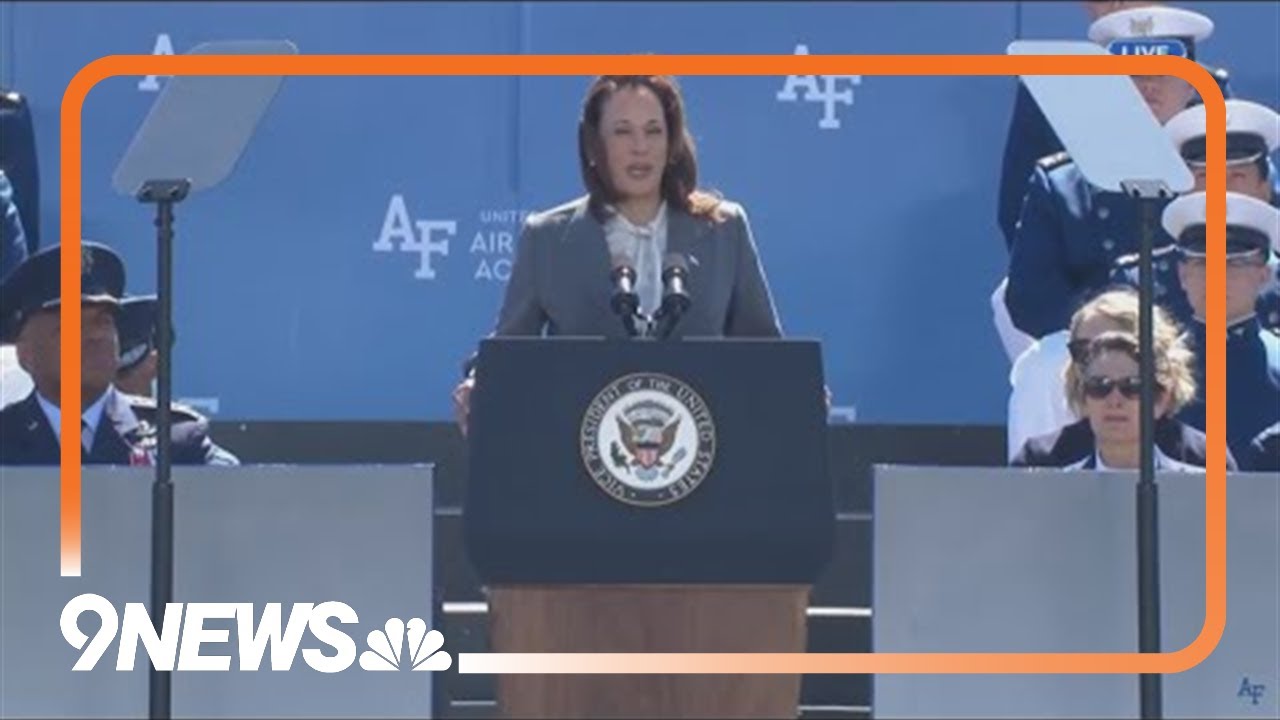 Kamala Harris delivers commencement speech at Air Force Academy ...