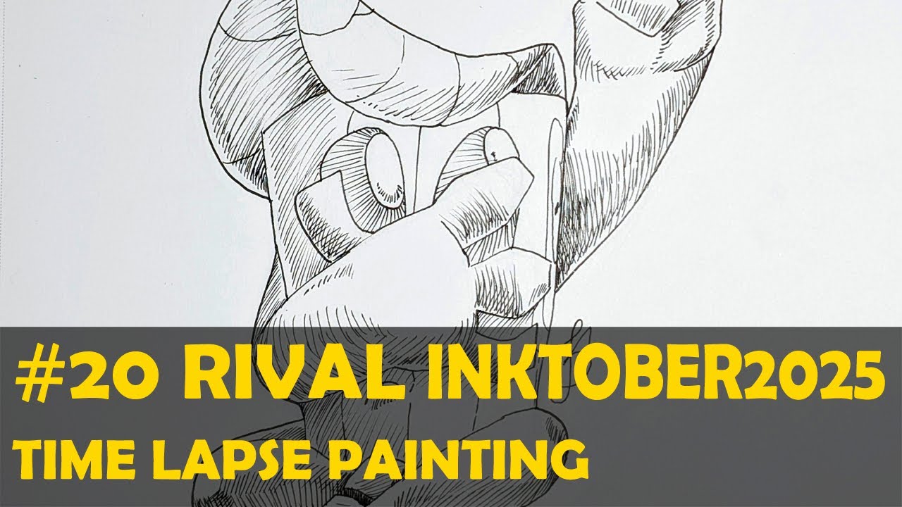 #20 RIVAL INKTOBER2025 - FRANKLIN SILVA - TIME LAPSE PAINTING - YouTube