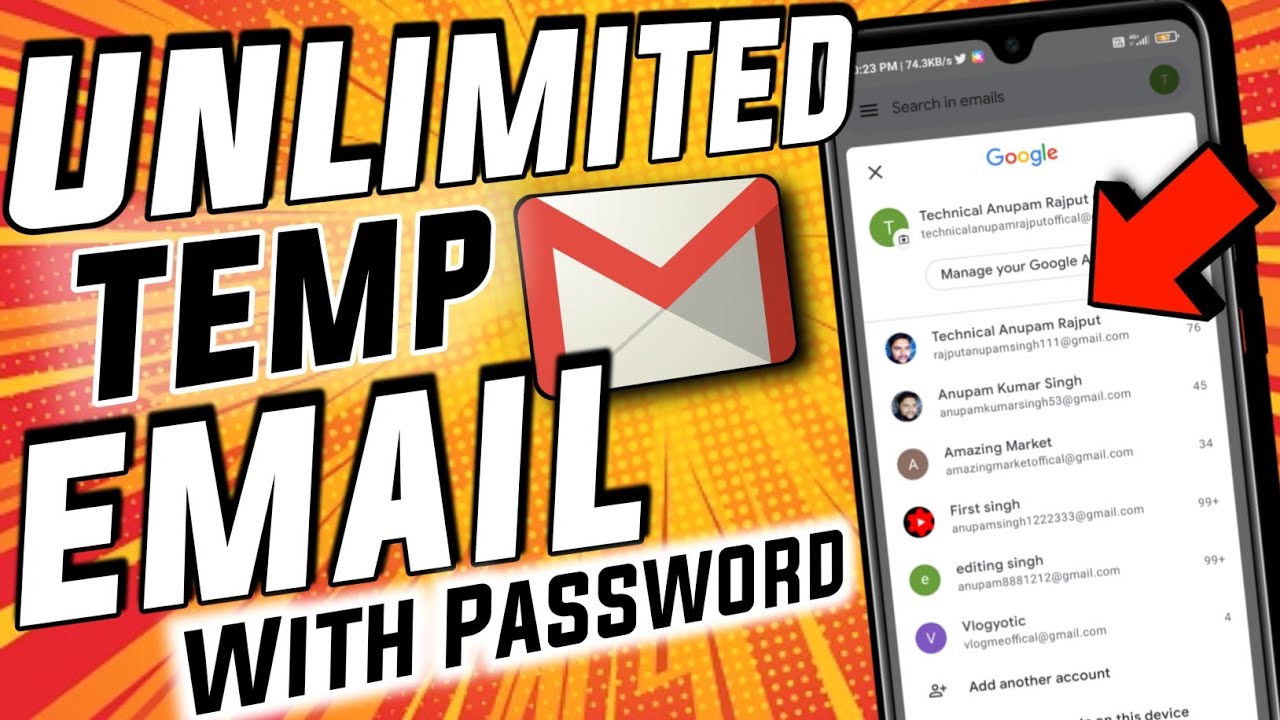 How To Create Unlimited Temp Email Account | Temp Email Id | Bina ...