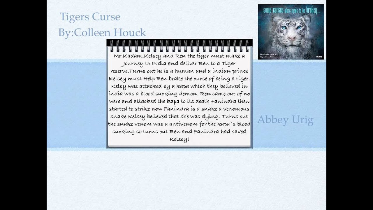Tiger's Curse by Colleen Houck-Abbey U. - YouTube